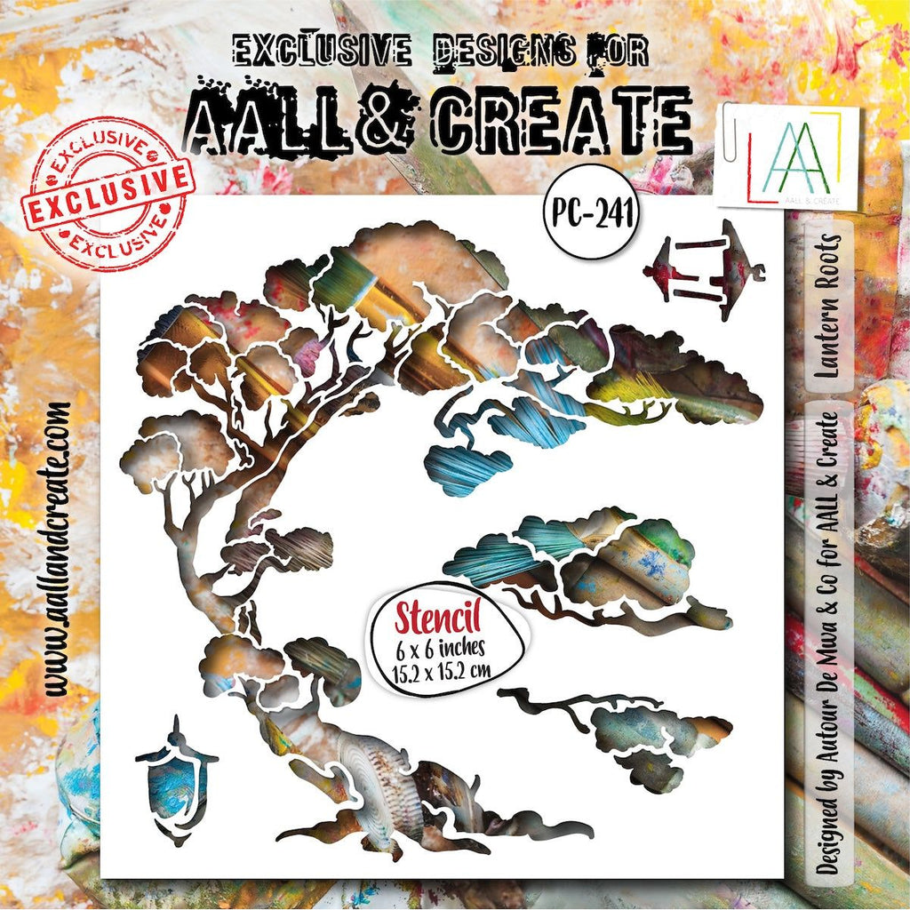 AALL & Create Lantern Roots 6x6 Stencil 241 – Simon Says Stamp