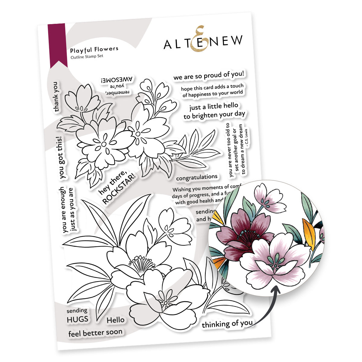 Altenew Playful Flowers Clear Stamps alt8671* – Simon Says Stamp