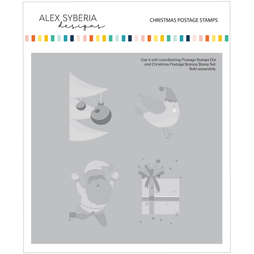 Alex Syberia Designs Christmas Postage Stamps Stencil Set asd-ste-207 ...