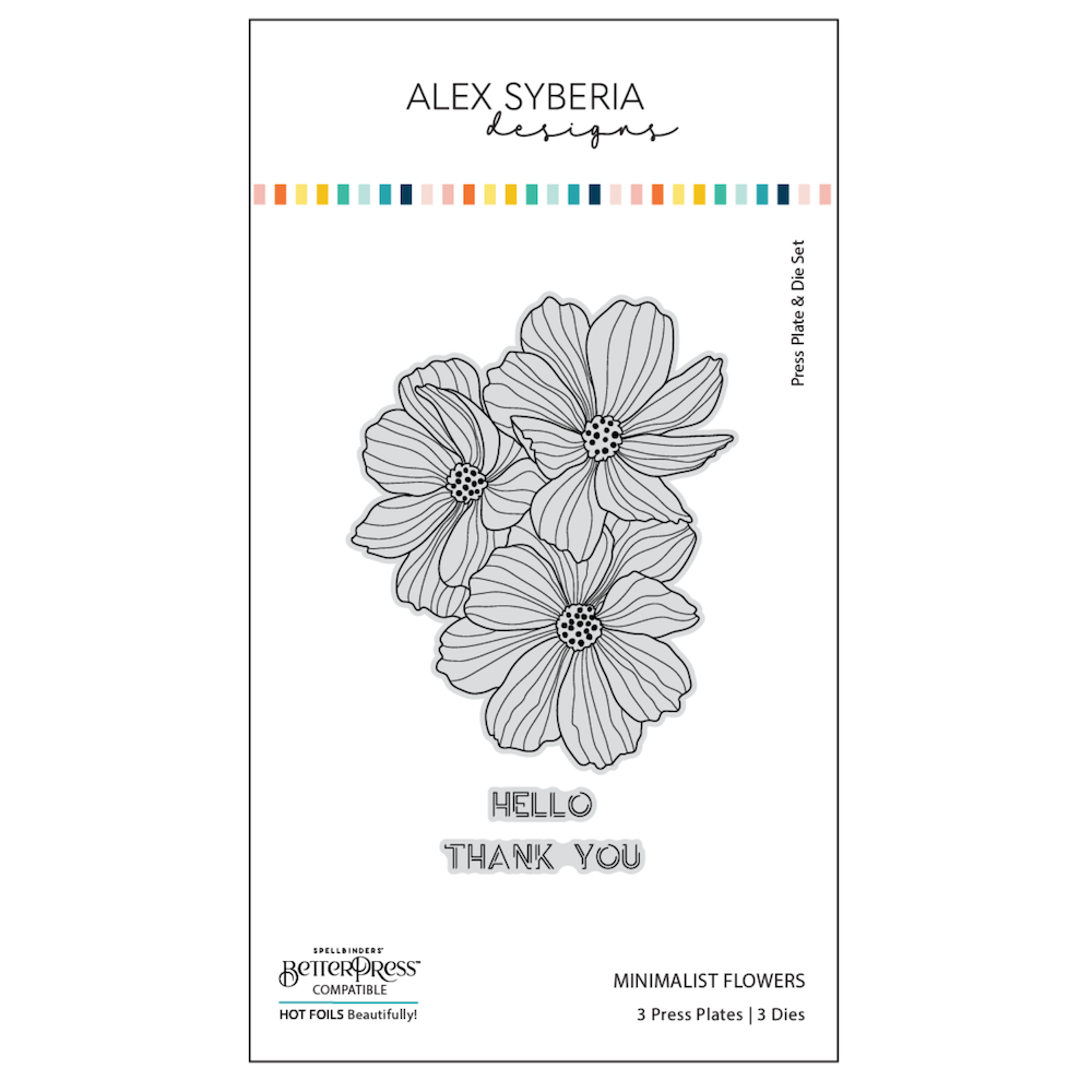 Alex Syberia Designs Minimalist Flowers Press Plate and Die Set asd-pp ...
