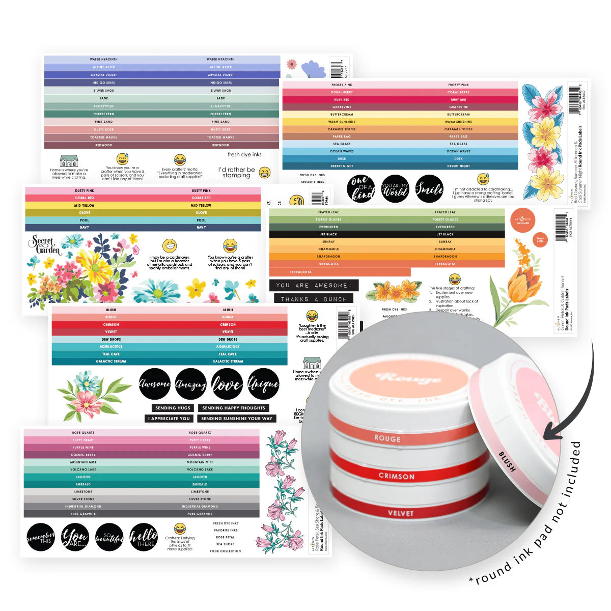 Altenew ChromaBloom Delights Round Ink Pads Label Set – Simon Says Stamp