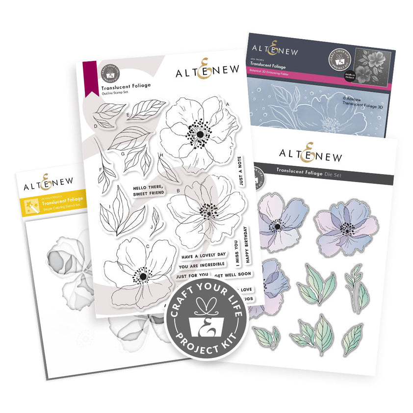 Altenew Craft Your Life Project Kit Translucent Foliage alt10614bn ...