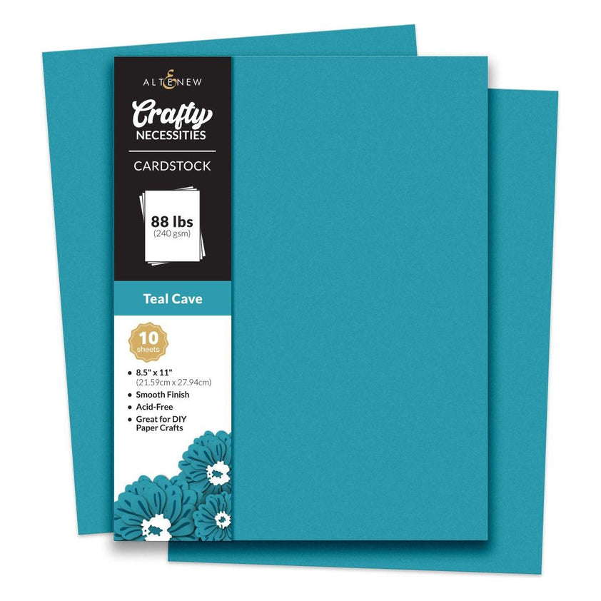 Altenew Crafty Necessities Teal Cave Cardstock 10 Sheet Pack alt8966 ...