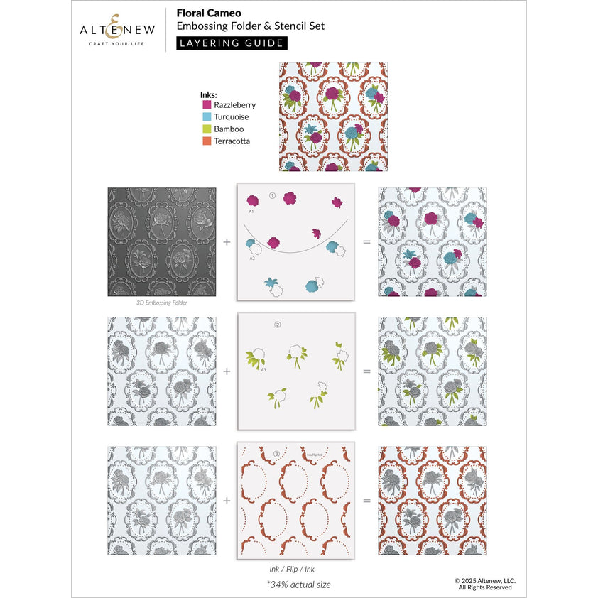 Altenew Floral Cameo 3D Embossing Folder alt10787 – Simon Says Stamp