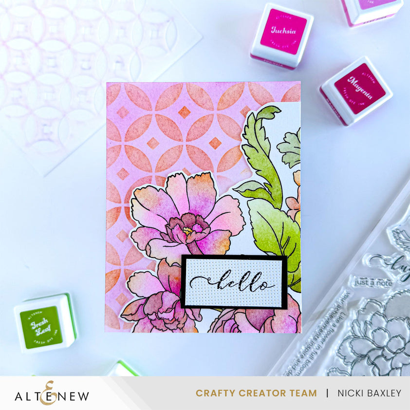 Altenew Flourishing Bouquet Simple Coloring Stencils alt10792* – Simon ...