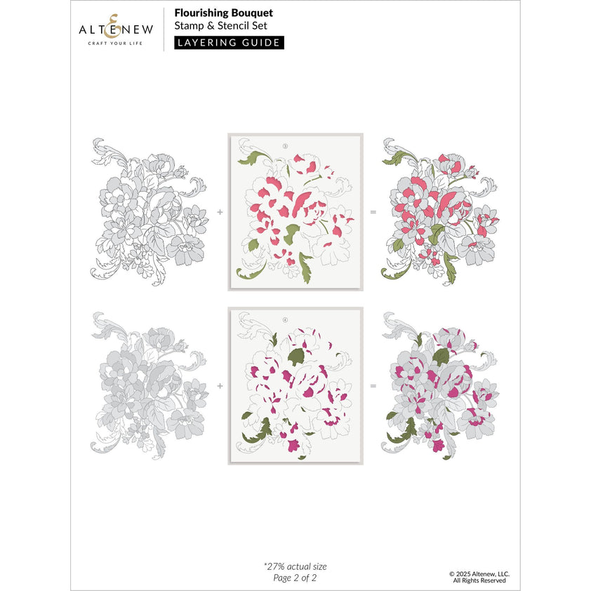 Altenew Flourishing Bouquet Simple Coloring Stencils alt10792* – Simon ...