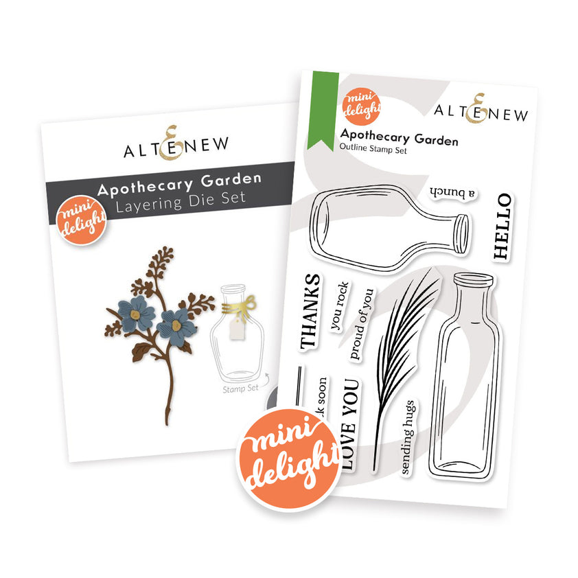 Altenew Mini Delight Apothecary Garden Stamp and Die Set alt11239bn ...
