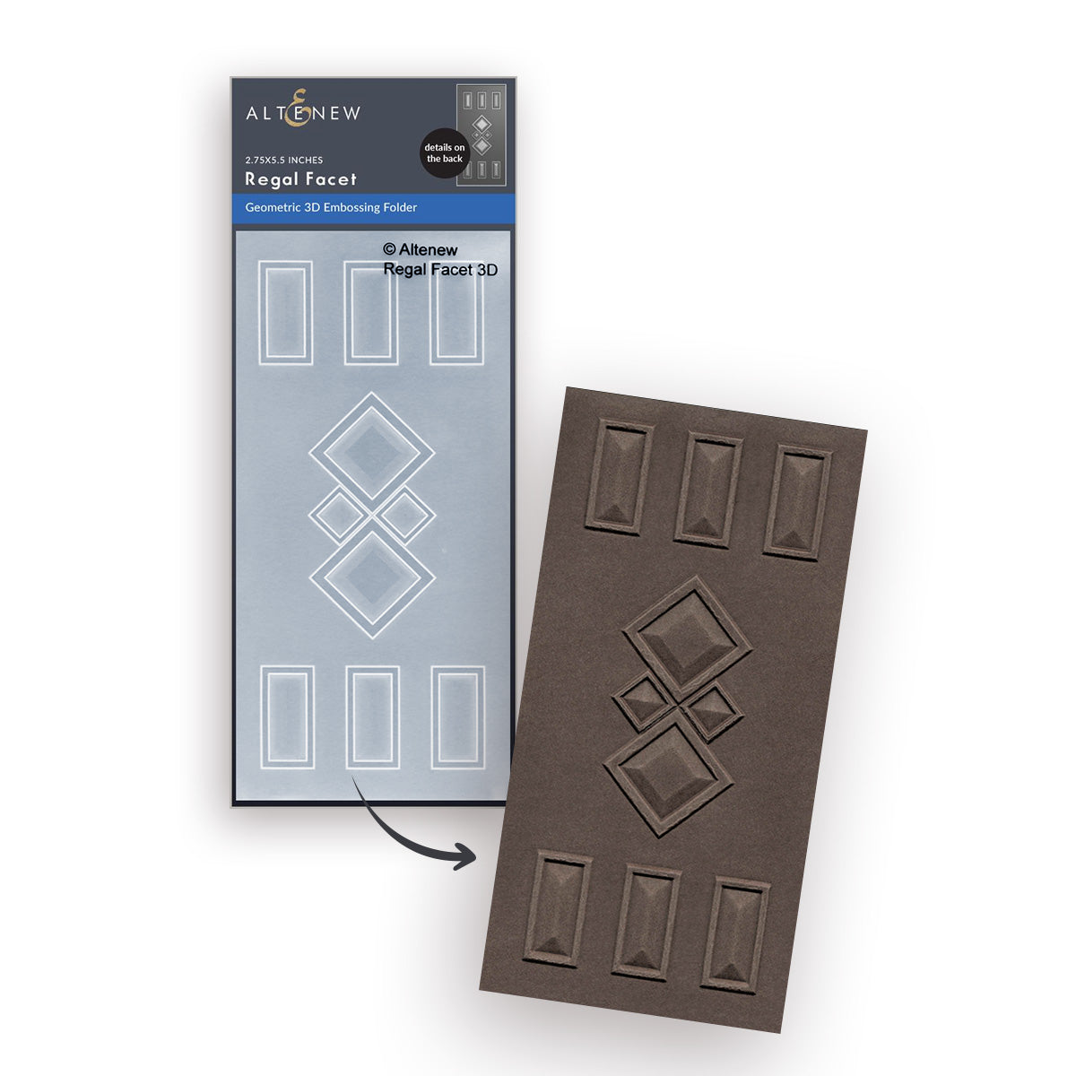 Altenew Regal Facet 3D Embossing Folder alt11053 – Simon Says Stamp