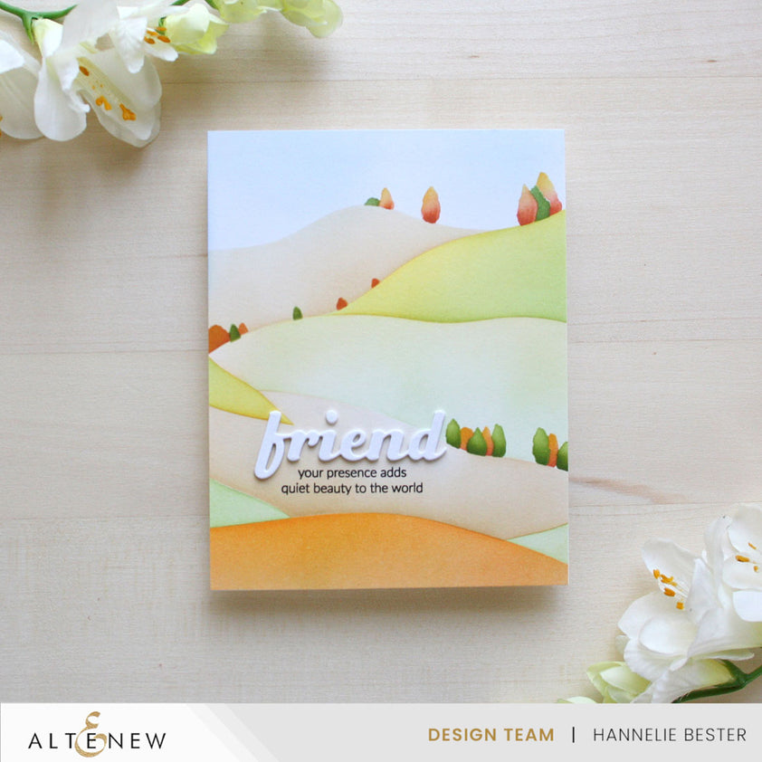 Altenew Rolling Hills 3D Embossing Folder and Coloring Stencil Set ...