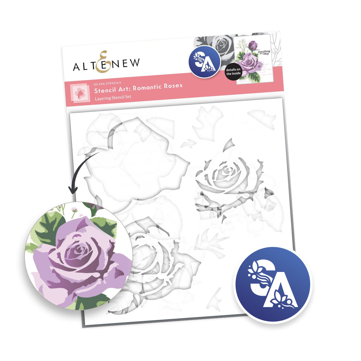Altenew Stencil Art Romantic Roses Layering Stencils alt10661 – Simon ...