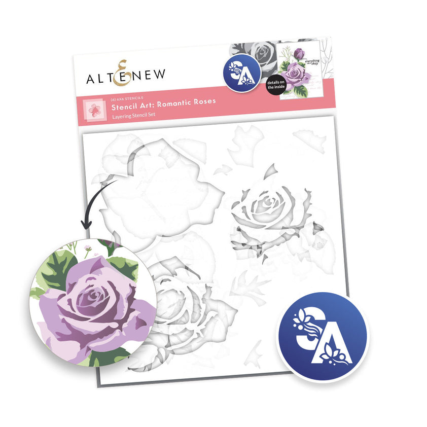 Altenew Stencil Art Romantic Roses Layering Stencils alt10661 – Simon ...