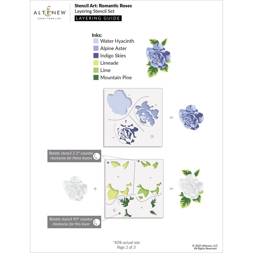 Altenew Stencil Art Romantic Roses Layering Stencils alt10661 – Simon ...