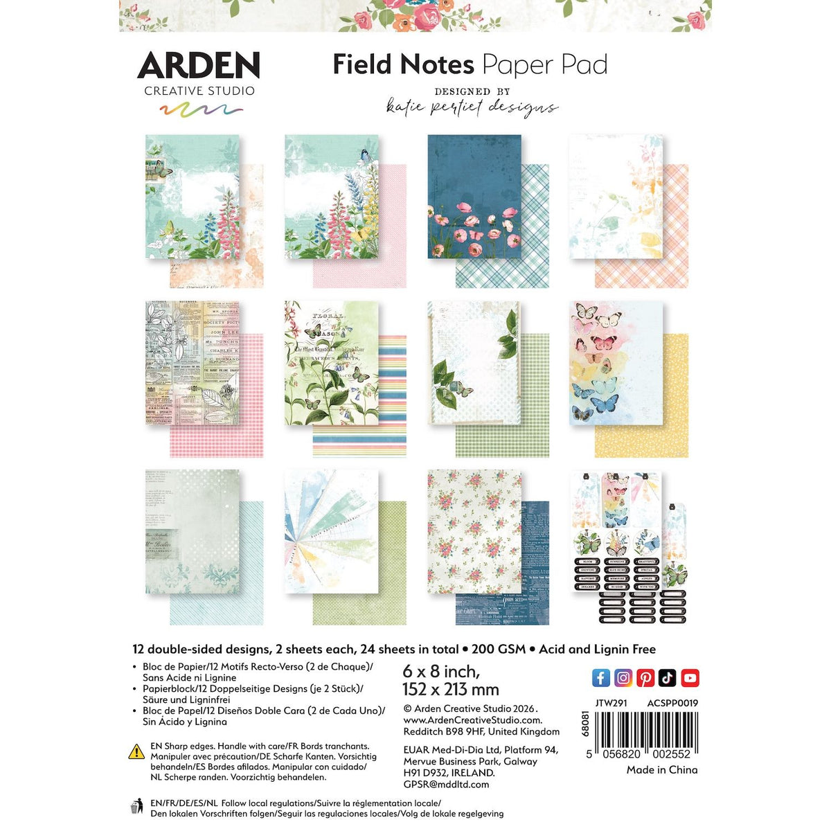 Arden Creative Studio Field Notes 6x8 Paper Pad acspp0019 – Simon Says ...