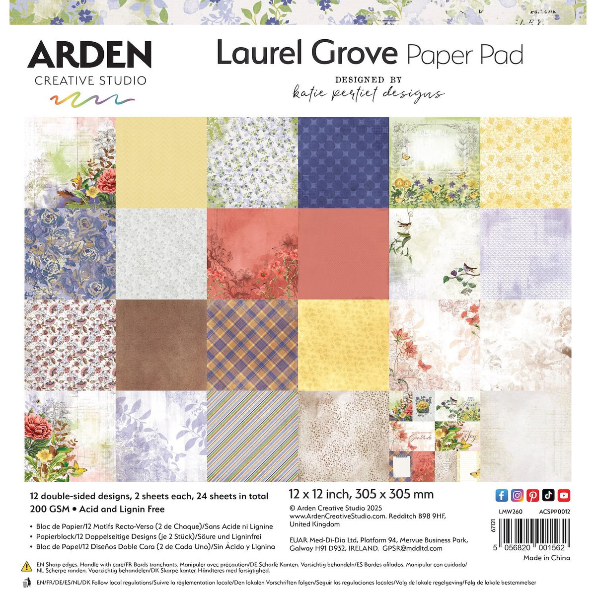 Arden Creative Studio Laurel Grove 12x12 Paper Pad acspp0012 – Simon ...
