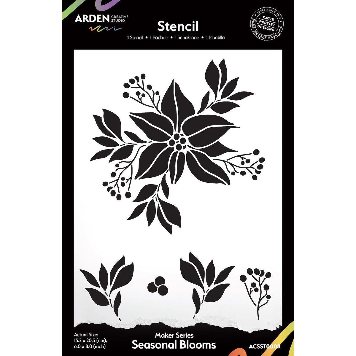 Arden Creative Studio Seasonal Blooms Stencil acsst0008 – Simon Says Stamp