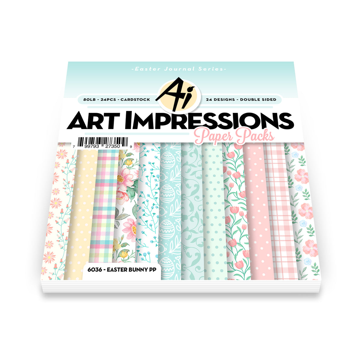 Art Impressions Easter Bunny Journal Series 6x6 Inch Double-Sided Pape ...