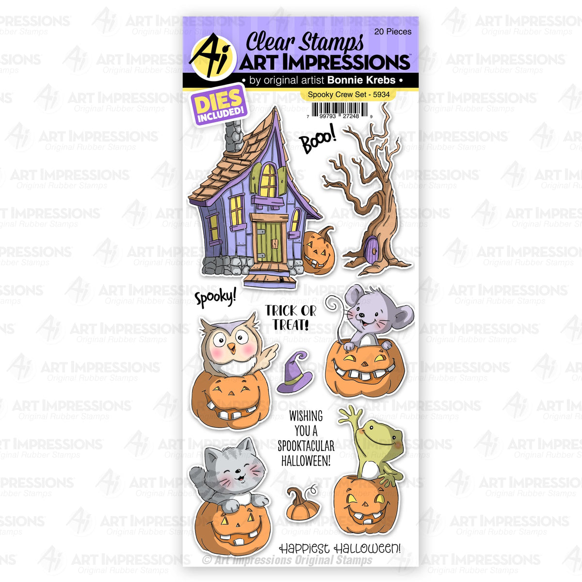 Art Impressions Spooky Crew Stamp and Die Set 5934* – Simon Says Stamp