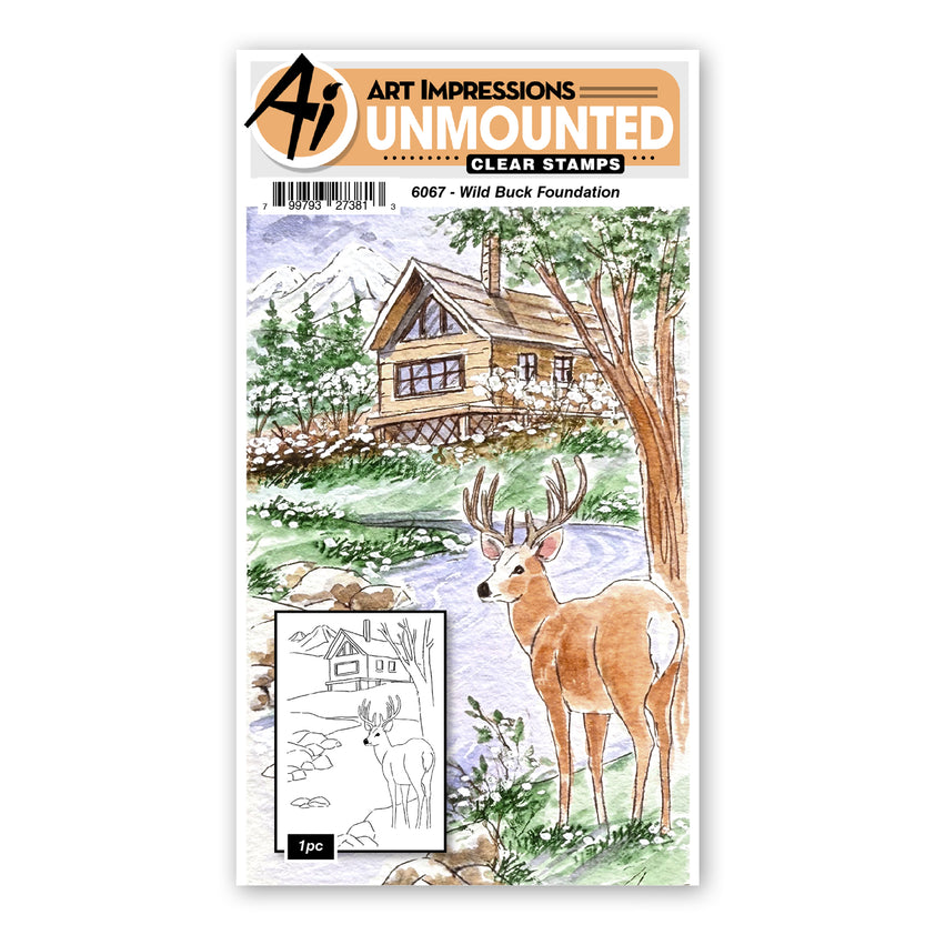 Art Impressions Wild Buck Foundation Stamp 6067 – Simon Says Stamp