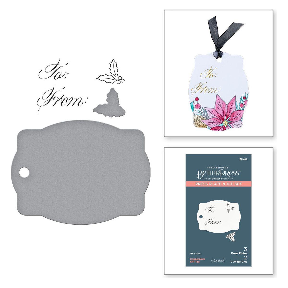 Spellbinders Copperplate Gift Tag Press Plate & Die Set bp-184 – Simon ...
