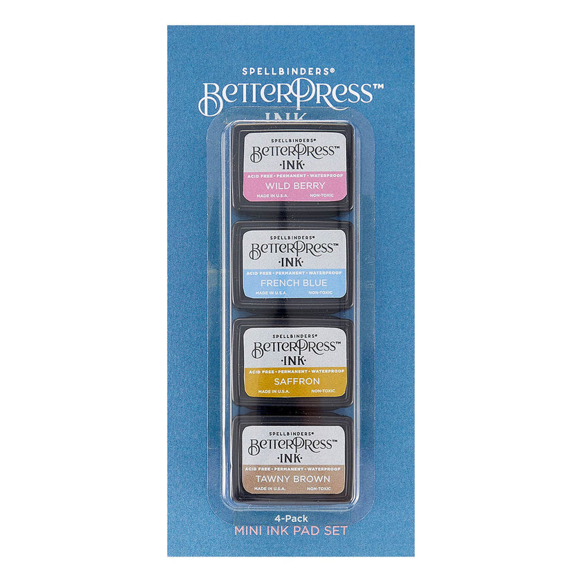 Spellbinders BetterPress Ink Nature Tones Mini 4 Ink Pad Set BPI-002 ...