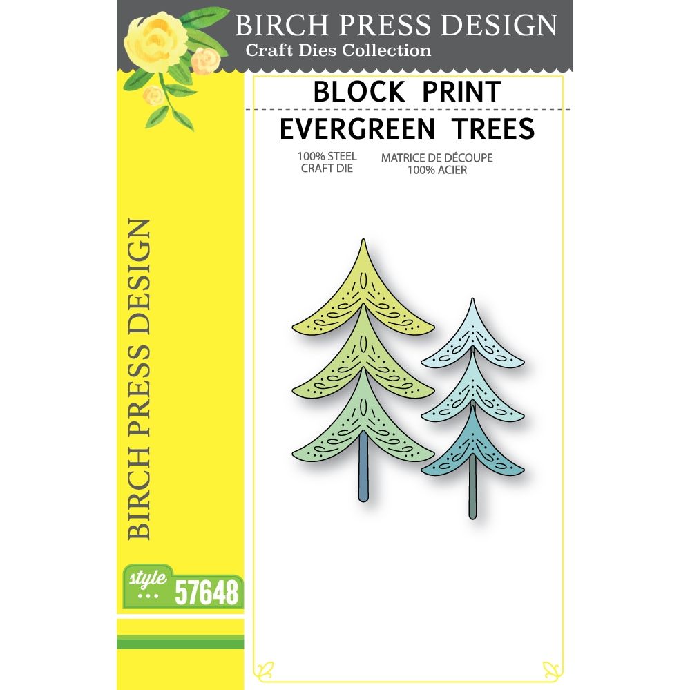 Birch Press Design Block Print Evergreen Trees Dies 57648 – Simon Says ...