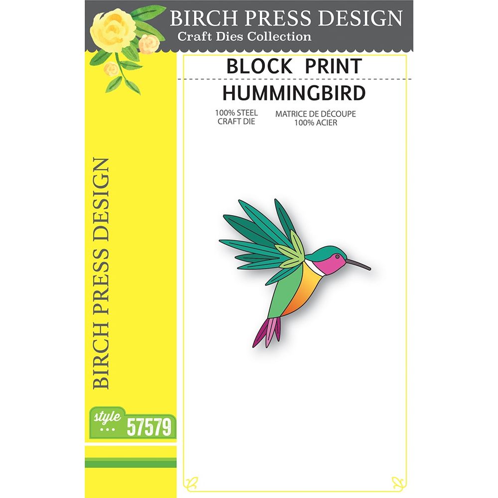 Birch Press Design Block Print Hummingbird Dies 57579 – Simon Says Stamp