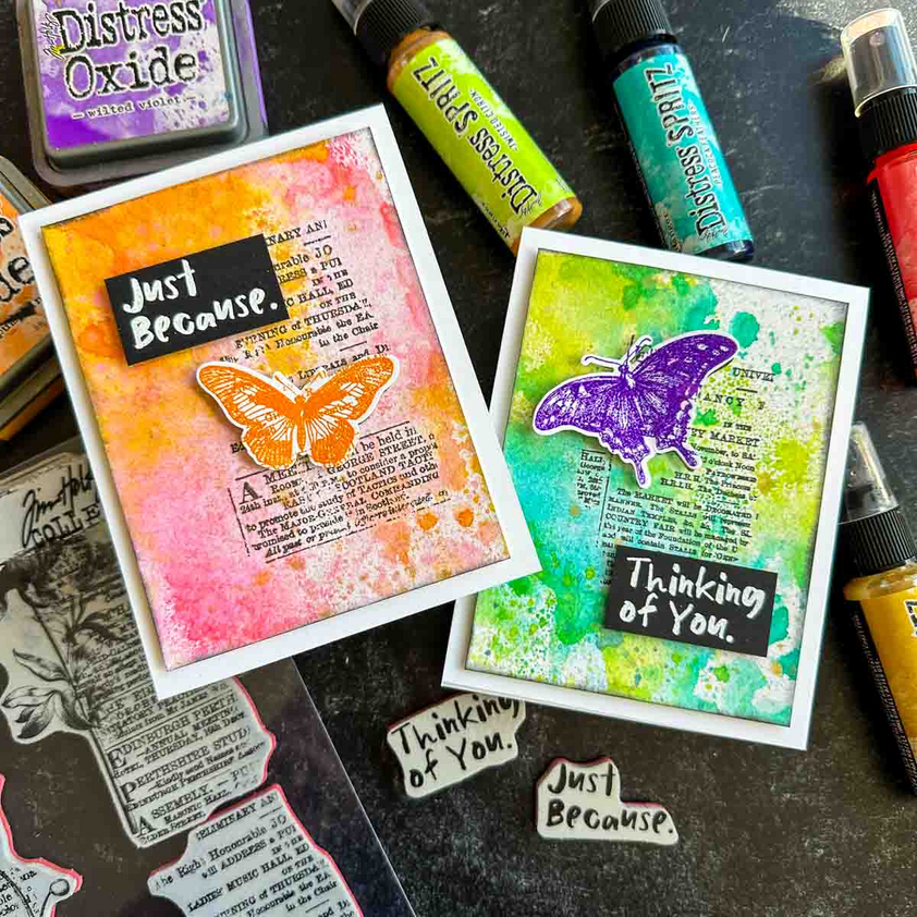 Tim Holtz Botanic Collage Stamps with Simon Says Stamp Dies Bundle set
