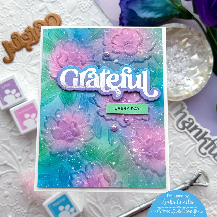 Simon Says Stamp Embossing Folder And Cutting Dies Bountiful Blooms sf