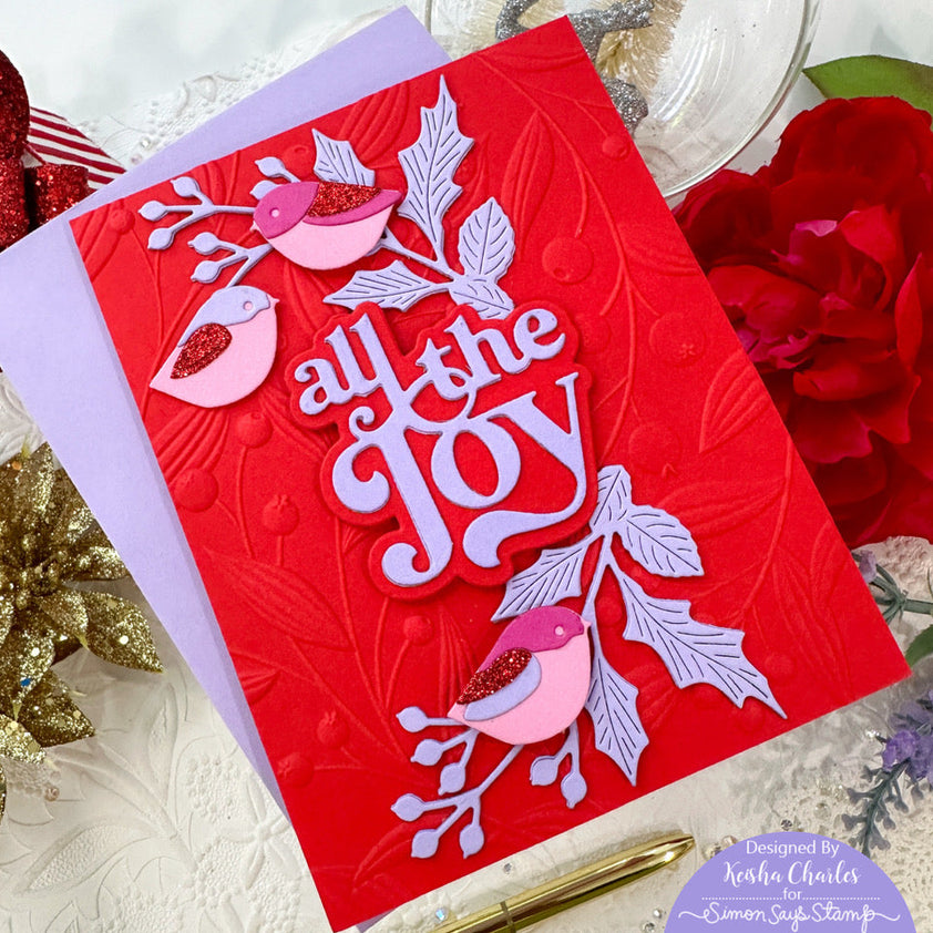 Simon Says Stamp Branching Corner Holly Wafer Dies s897 All The Joy