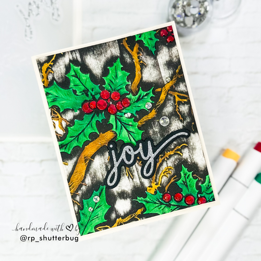 Simon Says Stamp Embossing Folder Branching Holly sf519 And Everything