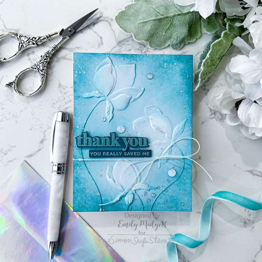 Simon Says Stamp Embossing Folder and Cutting Die Brilliant Budding Fl