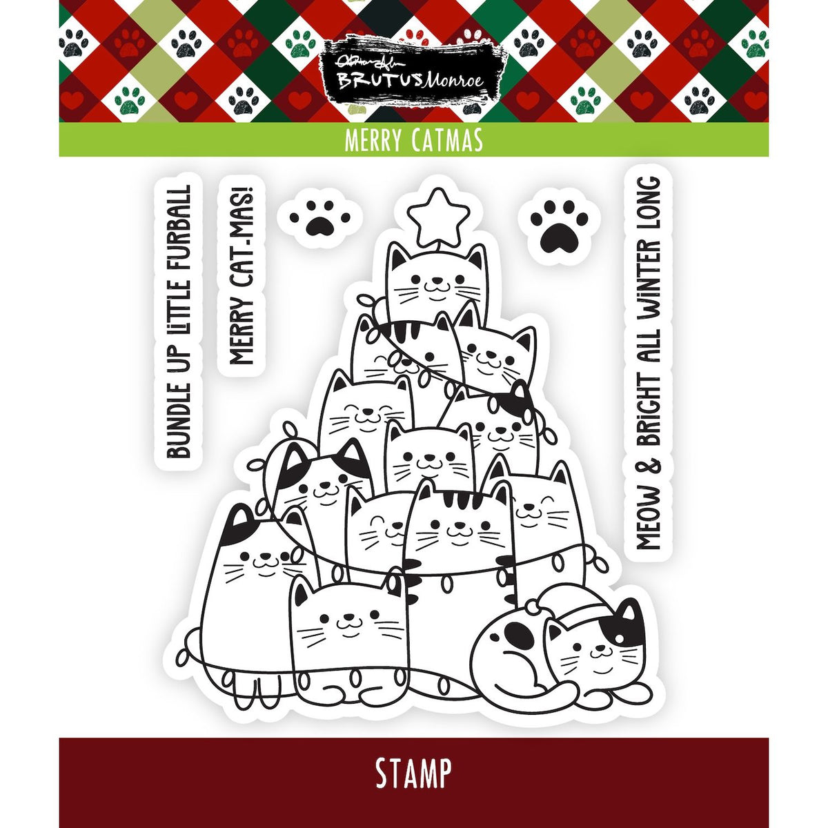 Brutus Monroe Merry Catmas Clear Stamps bru8109 – Simon Says Stamp