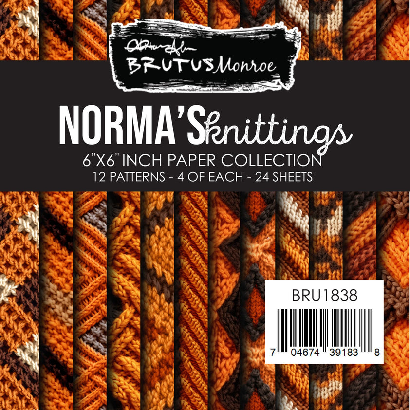Brutus Monroe Norma's Knittings 6x6 Paper Pad bru1838 – Simon Says Stamp
