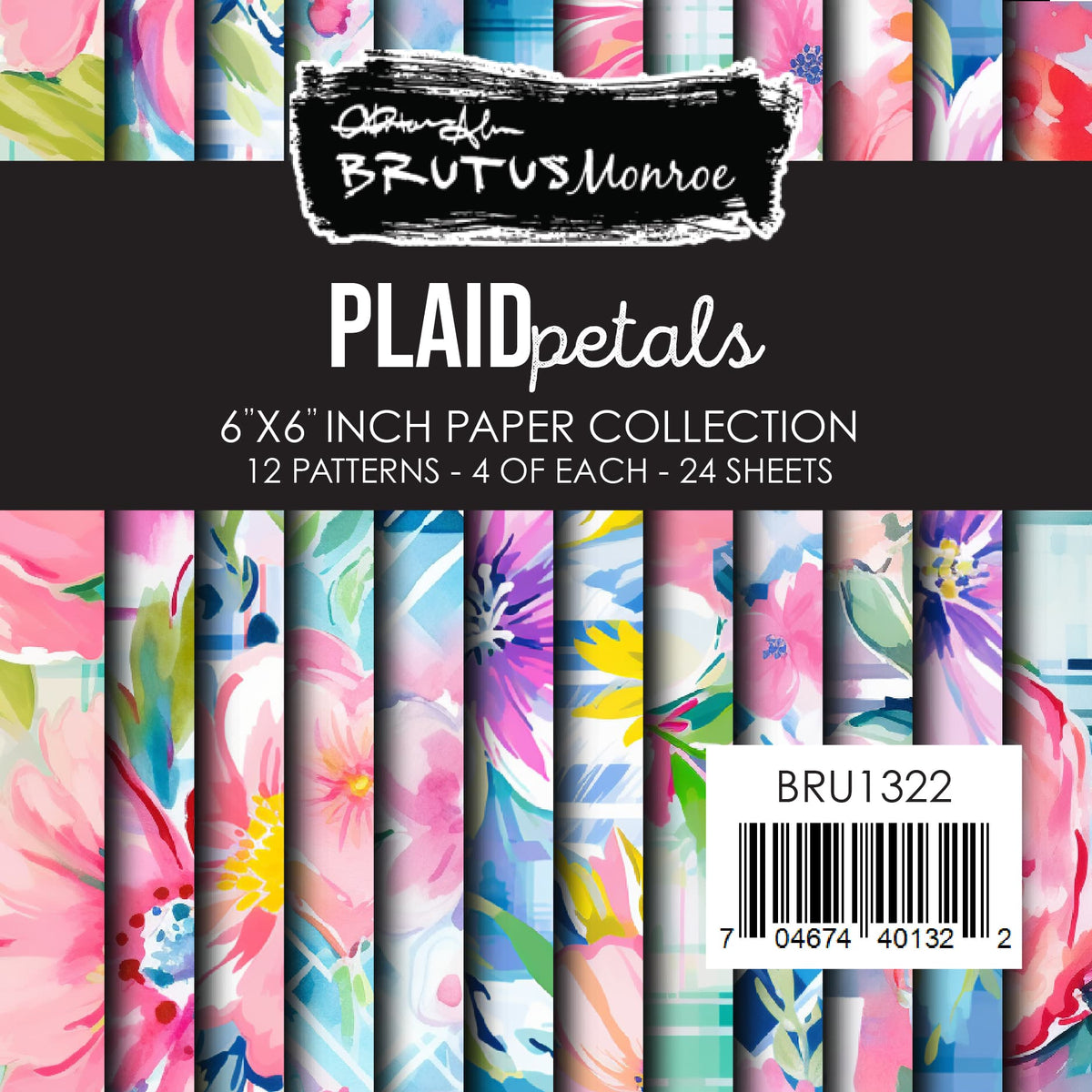 Brutus Monroe Plaid Petals 6x6 Paper Pad bru1322 – Simon Says Stamp