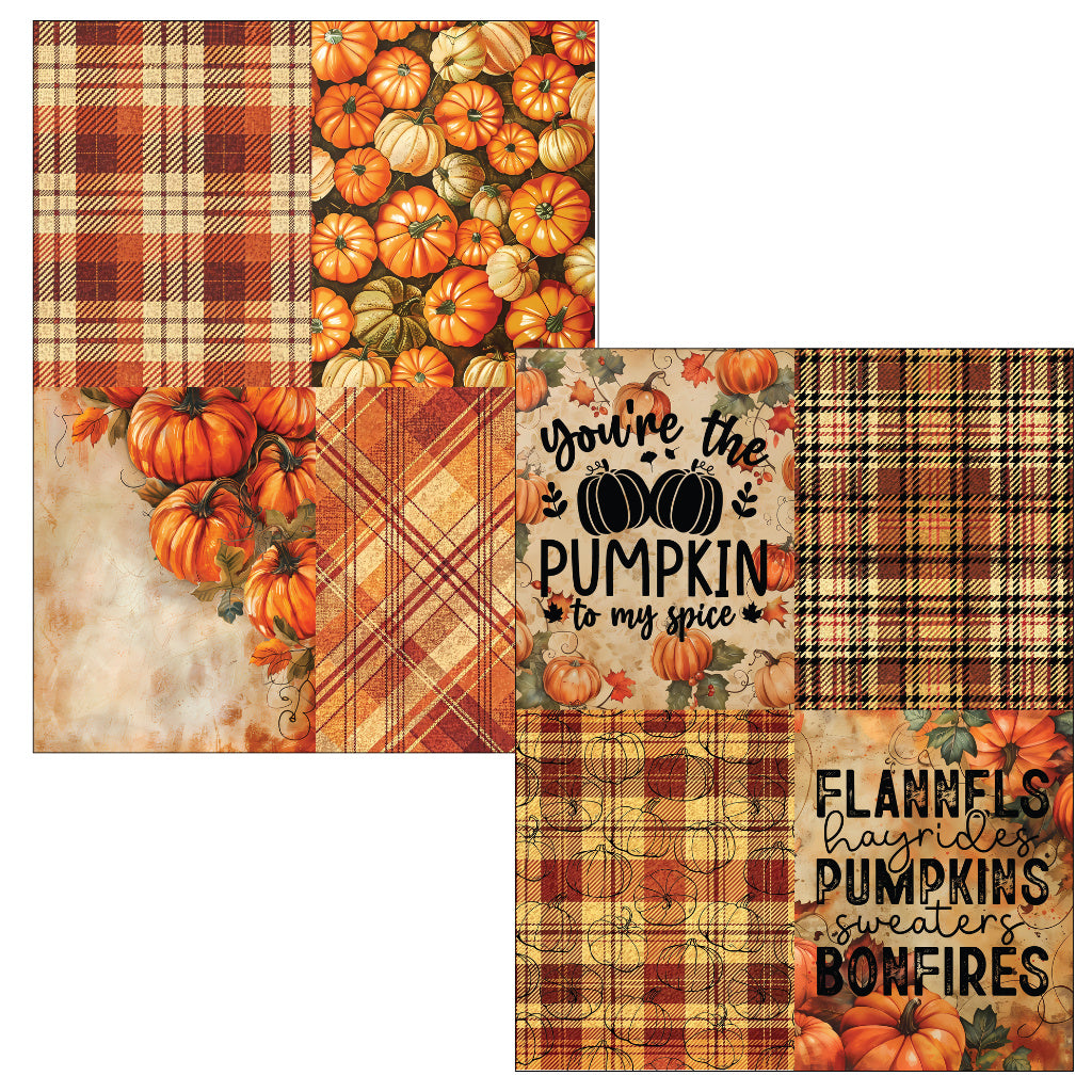 Brutus Monroe Pumpkin Plaid DuoFoil Sheets bru5097 – Simon Says Stamp