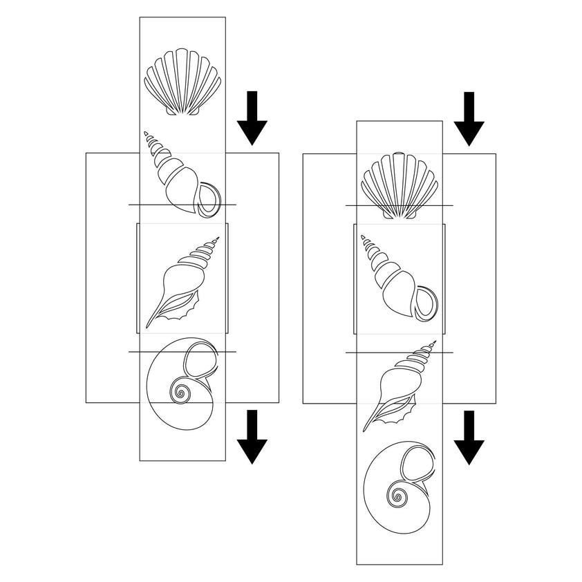 Brutus Monroe Sea Shells Slide Stencil bru6978-2 – Simon Says Stamp