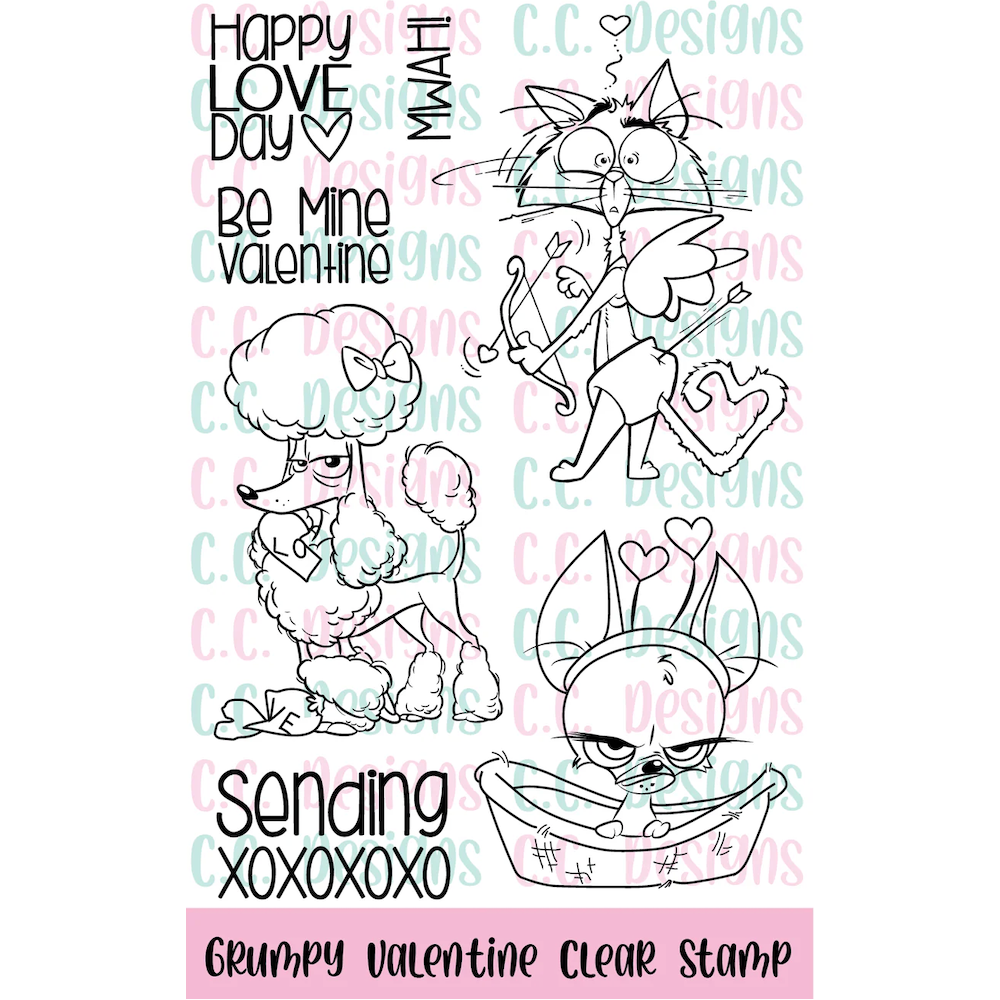C.C. Designs Grumpy Valentine Clear Stamp Set ccd-0371 – Simon Says Stamp
