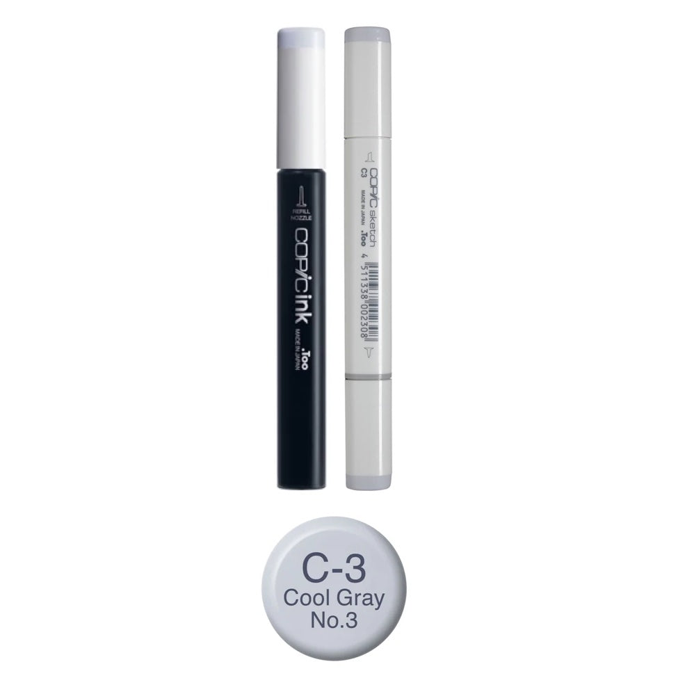 Copic Marker Cool Gray 3 Marker and Refill Bundle C3 – Simon Says Stamp