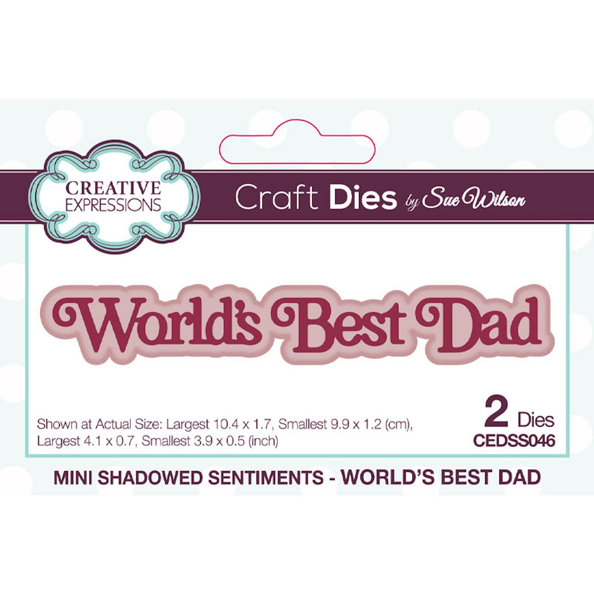 Creative Expressions World's Best Dad Dies cedss046* – Simon Says Stamp