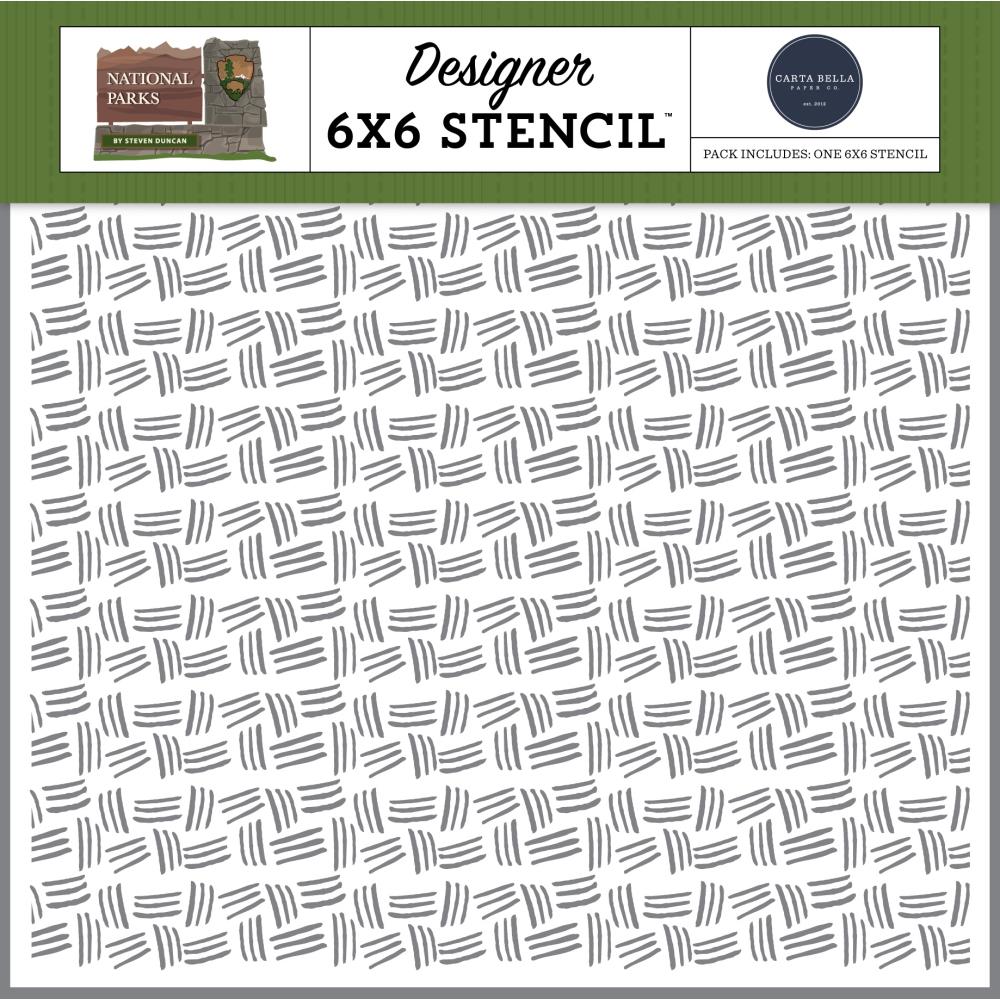 Carta Bella Adventure Cross Hatch 6 x 6 Stencil cbn443036 – Simon Says ...