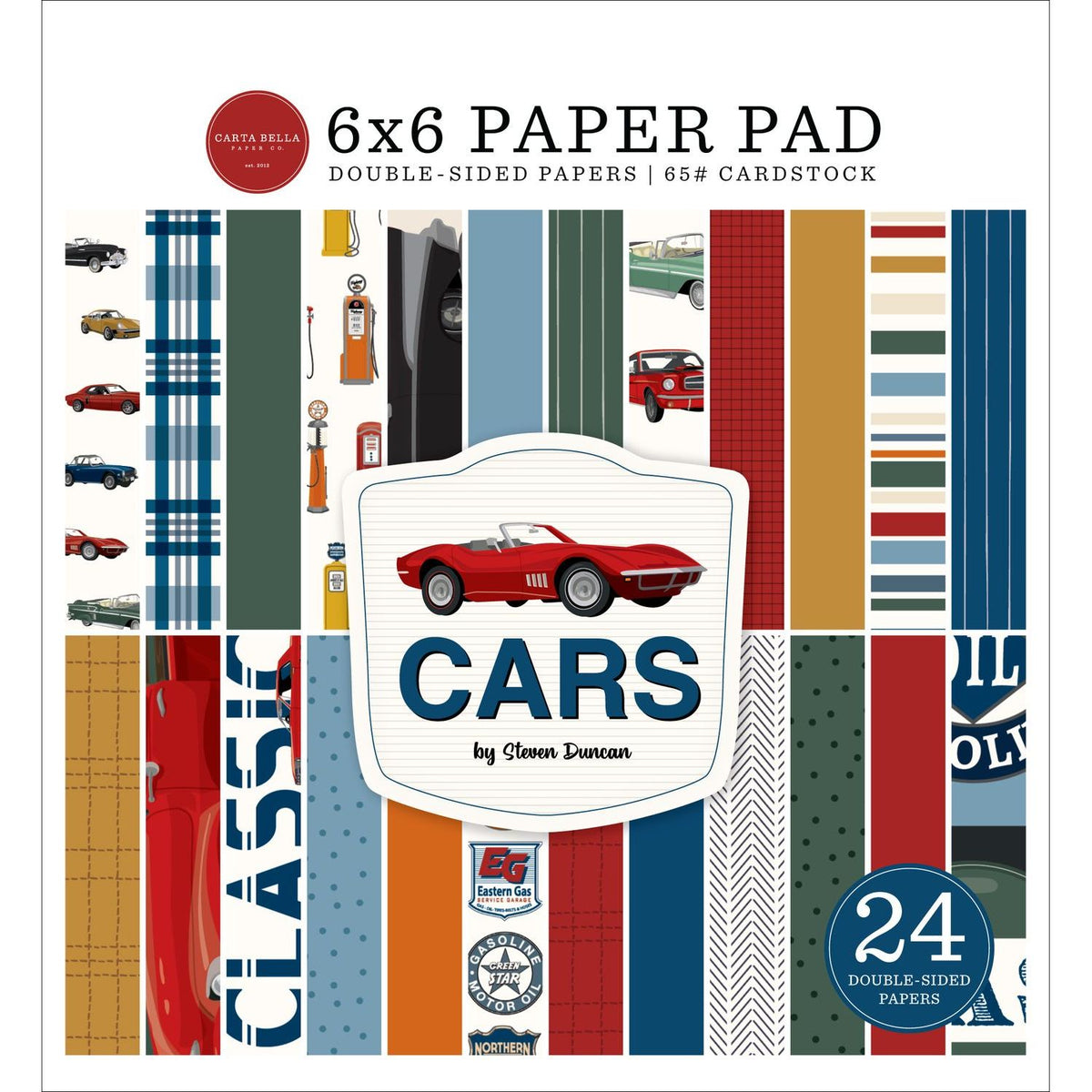 Carta Bella Cars 6 x 6 Paper Pad cbcar491023 – Simon Says Stamp