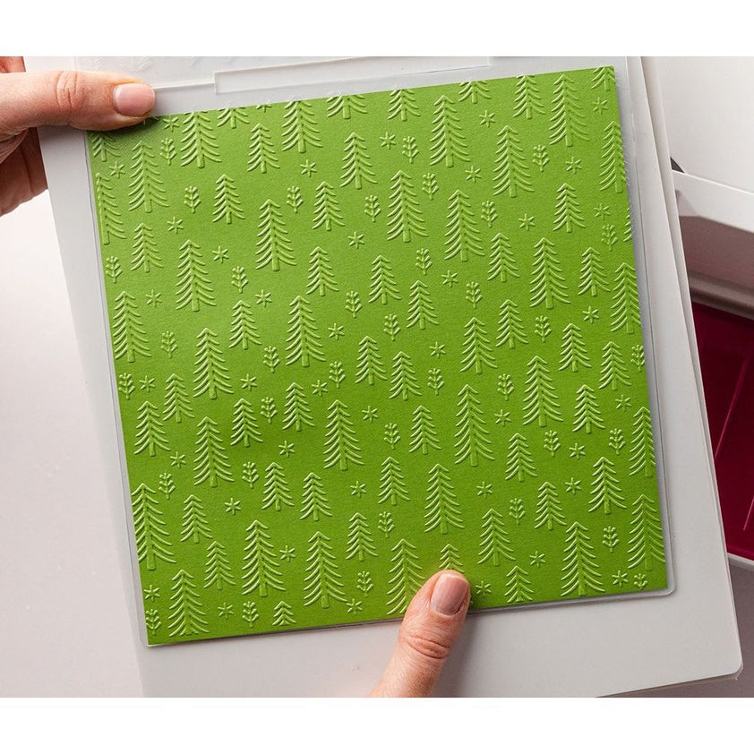 Chloe's Creative Cards Christmas Tree 2D 8x8 Embossing Folder c-8emb-c ...