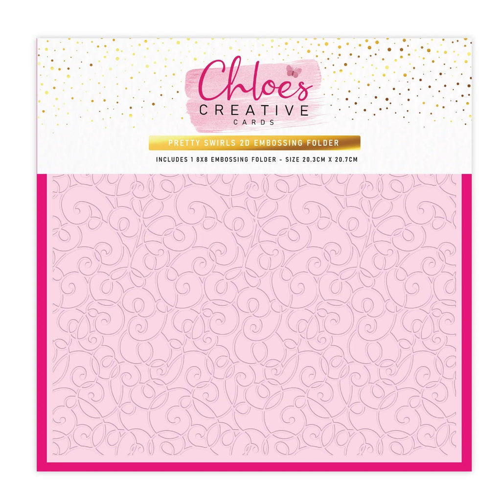 Chloe's Creative Cards Pretty Swirls 2D Embossing Folder c-8emb-swirls ...