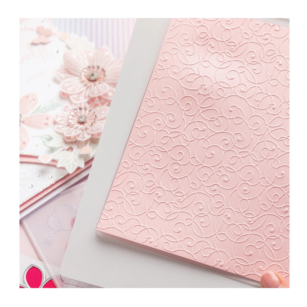 Chloe's Creative Cards Pretty Swirls 2D Embossing Folder c-8emb-swirls ...