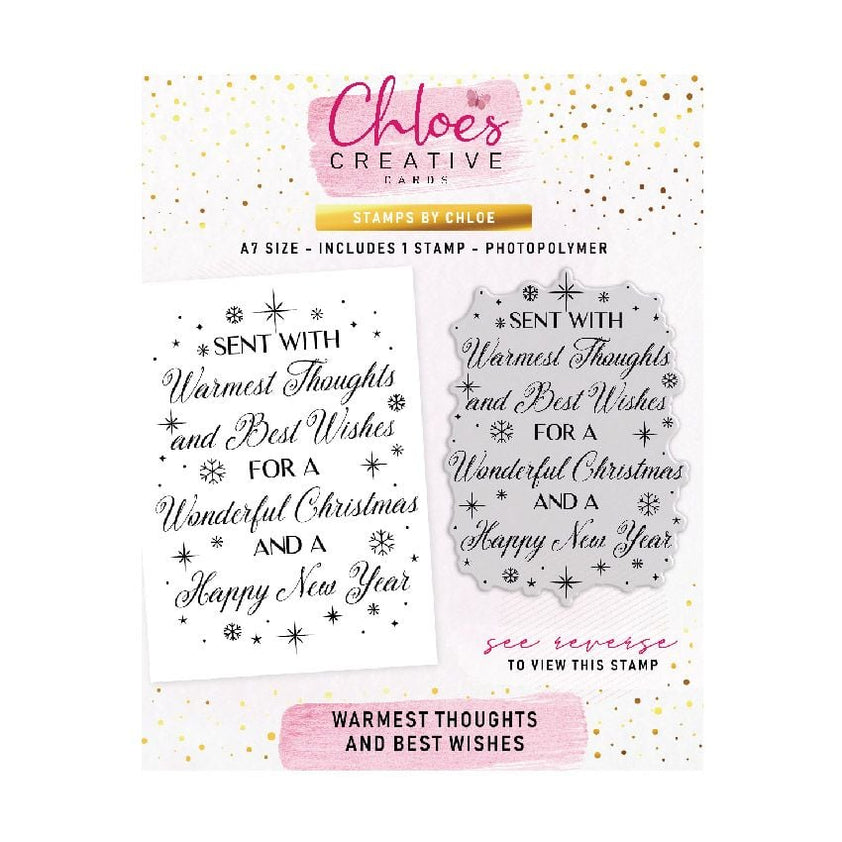 Chloe’s Creative Cards Warmest Thoughts and Best Wishes Clear Stamp c ...