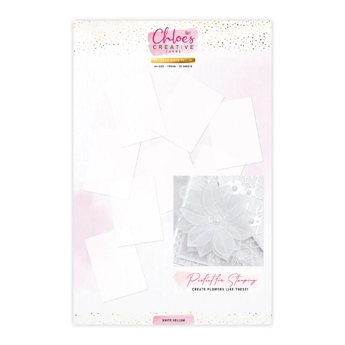 Chloe's Creative Cards White Vellum Sheets ccc-vel-50 – Simon Says Stamp