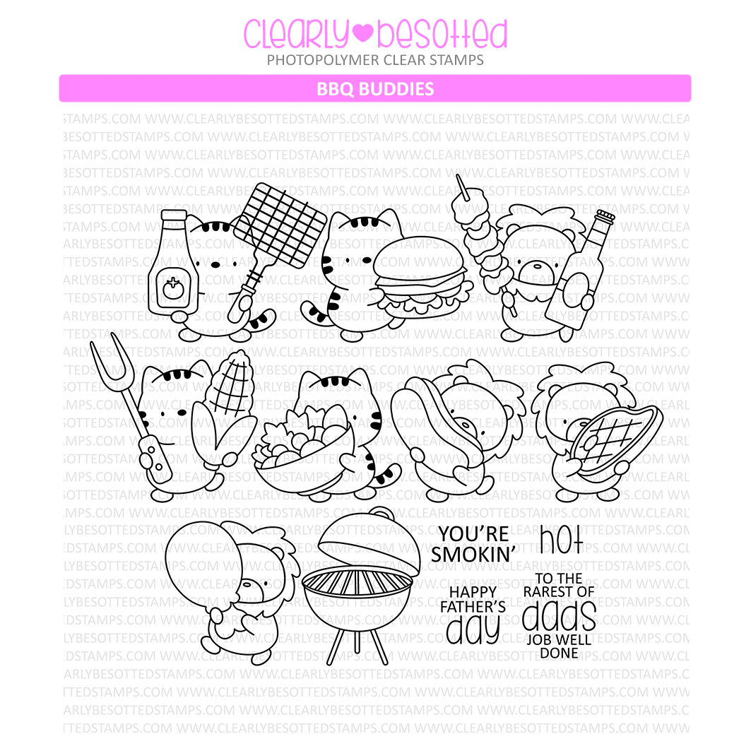 Clearly Besotted BBQ Buddies Clear Stamps – Simon Says Stamp