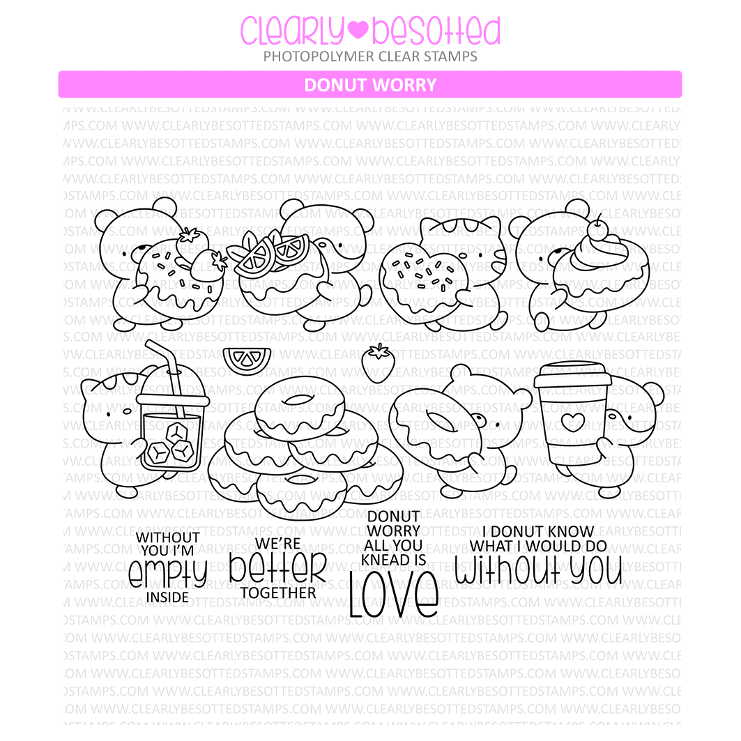 Clearly Besotted Donut Worry Clear Stamps – Simon Says Stamp