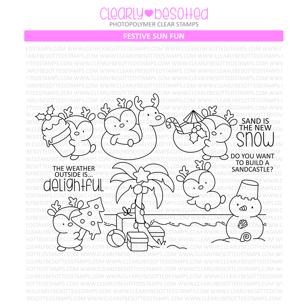 Clearly Besotted Festive Sun Fun Clear Stamps – Simon Says Stamp