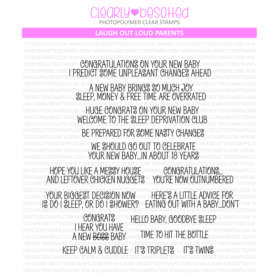 Clearly Besotted Laugh Out Loud Parents Clear Stamps – Simon Says Stamp